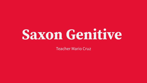 Saxon genitive game | Genially