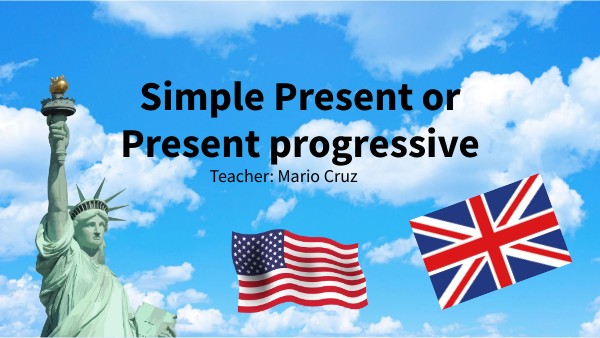 Present simple vs Present Progressive | Genially