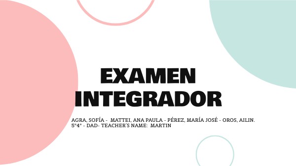 EXAMEN INTEGRADOR | Genially