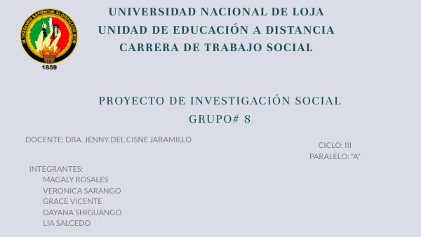 PRESENTACIÓN-PROYECTO DE INVESTIGACIÓN SOCIAL | Genially