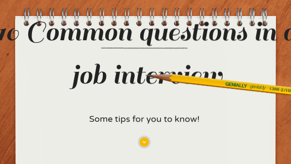 Common job interview questions | Genially