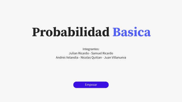 PRESENTACIÓN PROBABILIDAD BASICA | Genially