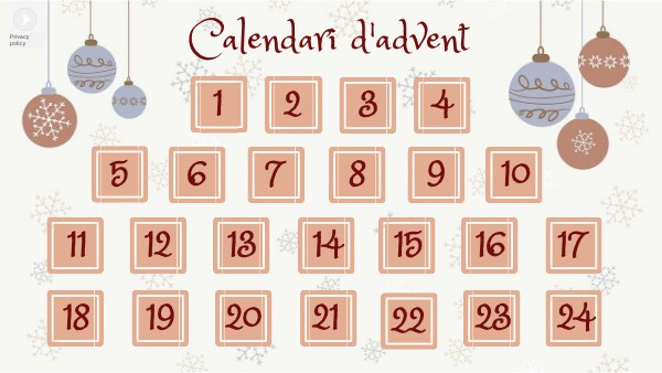 Calendari d'advent | Genially