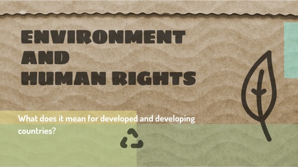 Human Rights and the Environment