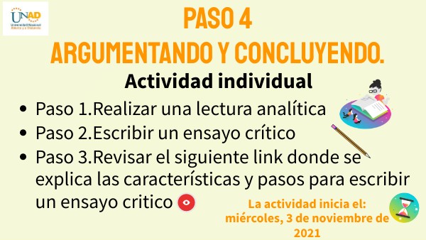 Paso 4 Argumentando y concluyendo. | Genially