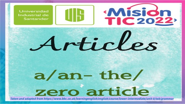 Articles a, an, and the | Genially