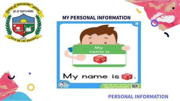 2nd MY PERSONAL INFORMATION SECOND YEAR WEEK 2