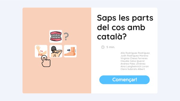 Saps les parts del cos amb català? | Genially