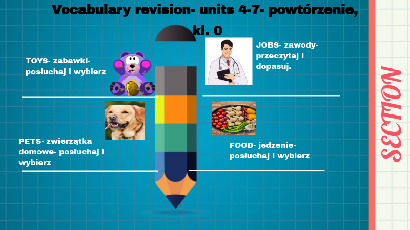 vocabulary revision - units 4-7, kl. 0