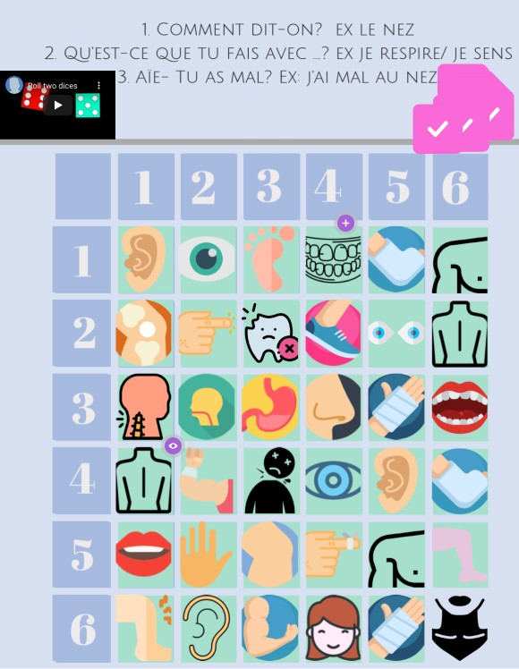 trois questions j'ai mal et les parties du corps