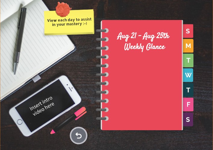 Weekly Glance TEMPLATE