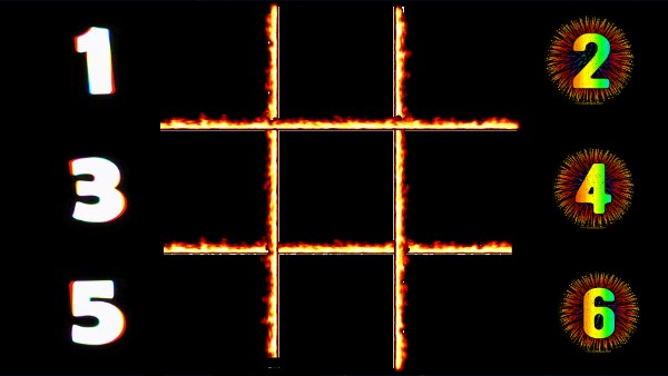 Numbered Tic Tac Toe Board