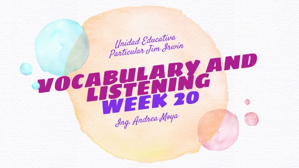 3BC Voc and listen, week 20 - jan 15-19