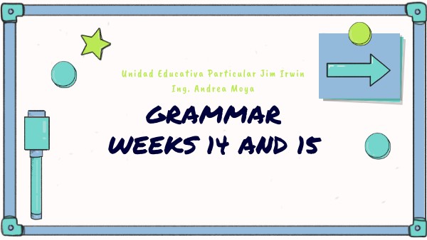 3BC Grammar, weeks 14-15 - nov 27-dec 8