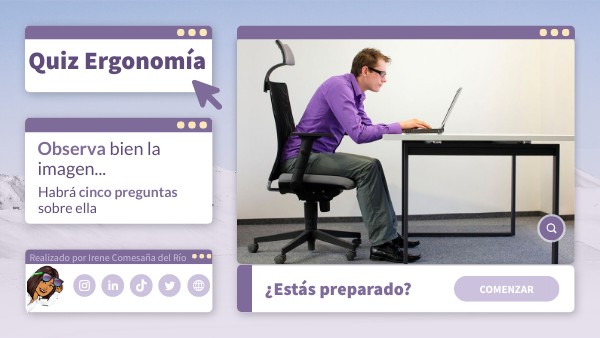 QUIZ ERGONOMÍA | Genially
