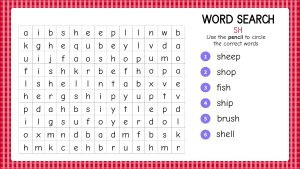 WORD SEARCH SH | Genially