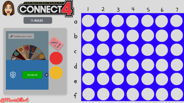 connect 4 clothes | Genially