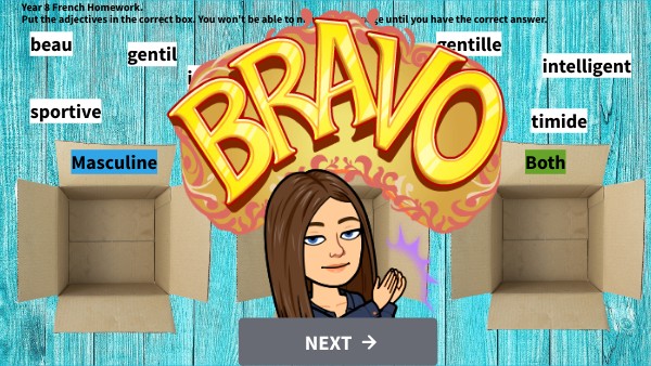 Homework Year 8 description | Genially