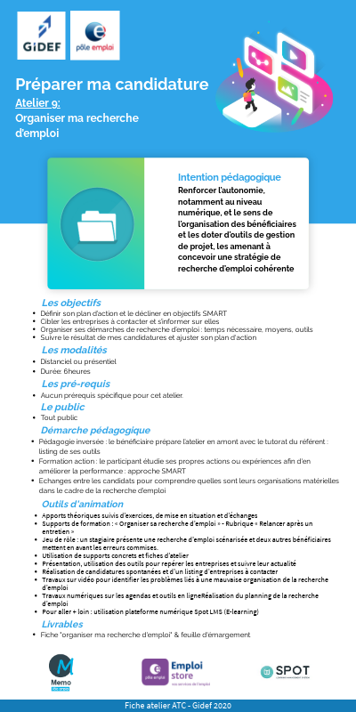 Fiche Atelier 9 - ATC 2021 | Genially