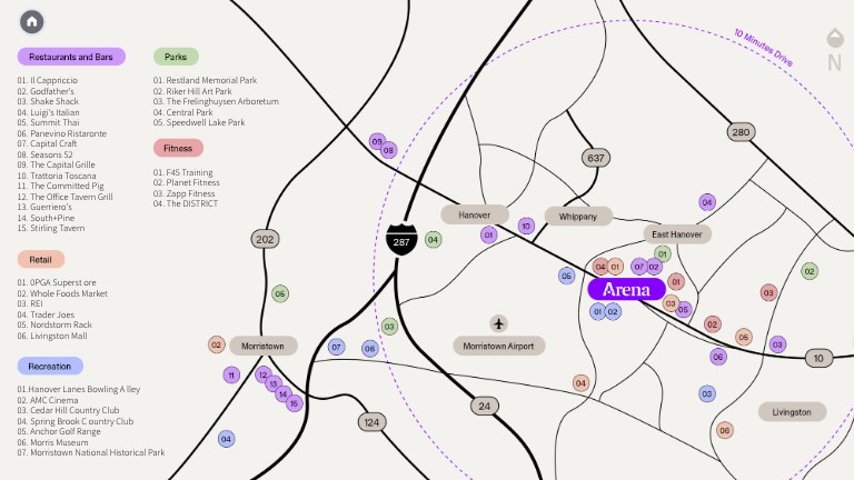 Arena Amenity Map | Genially