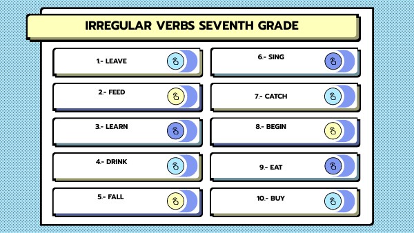 Irregular verbs 7th grade | Genially