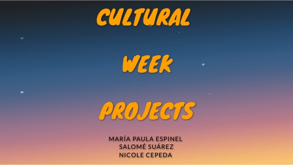 ENGLISH CULTURAL WEEK