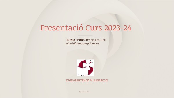PRESENTACIÓ INICI CURS 1r AD | Genially