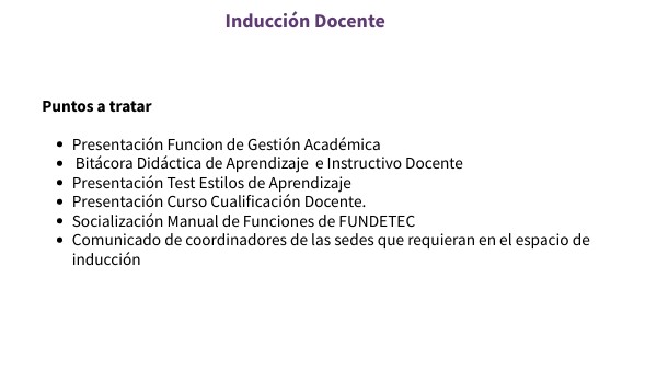 Inducción Docente | Genially