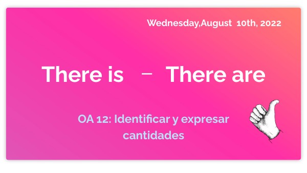 there is-are | Genially