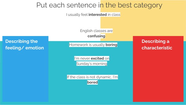 B1.2 Adjectives -ED/-ING | Genially