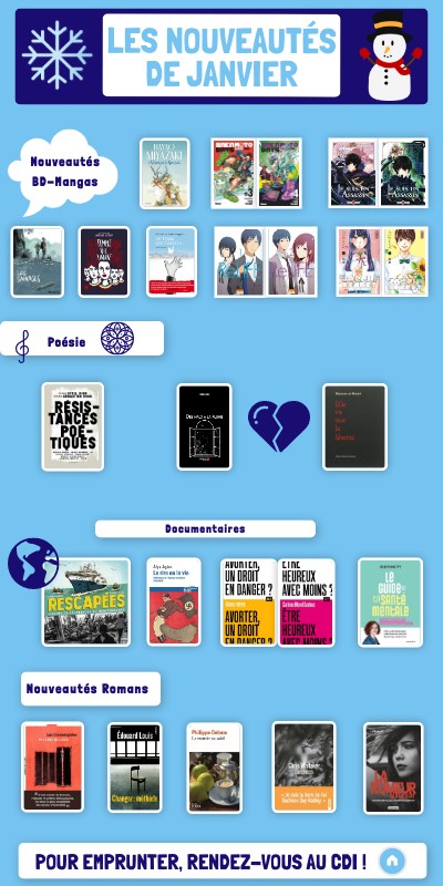 Nouveautés de janvier