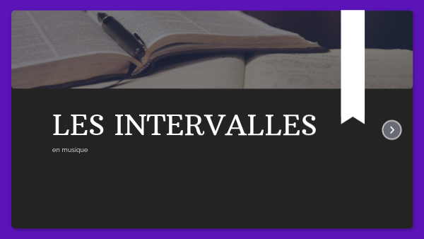 Les intervalles