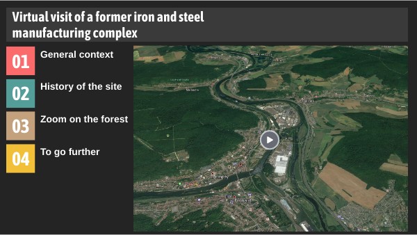 Virtual visit of a forested settling pond