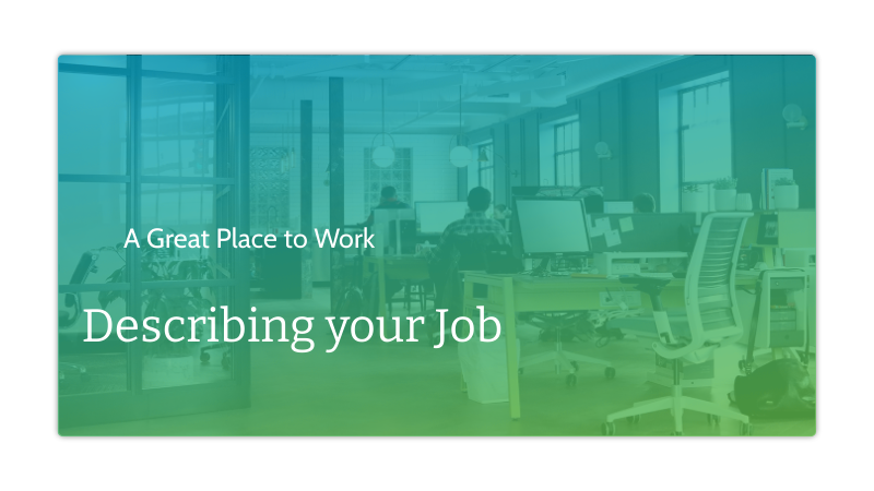 Describing your Job | Genially