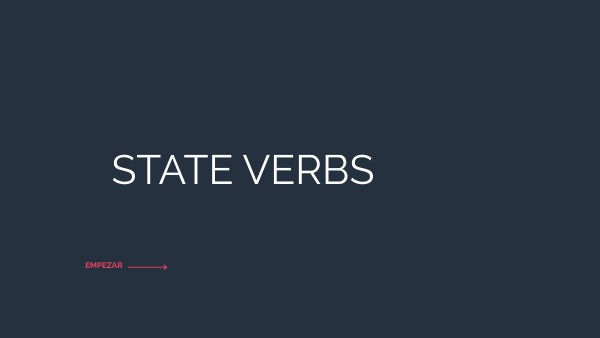 State verbs | Genially