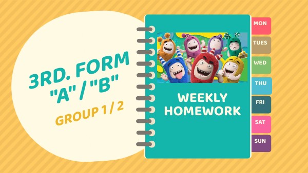 WEEKLY HW 31/5 TO 4/6 3RD. GRADE GR1/2