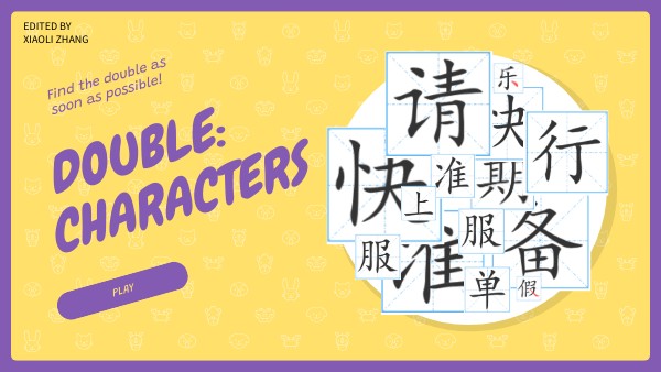 DOUBLE characters game 2 | Genially