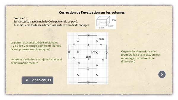 correction eval volume 6eme
