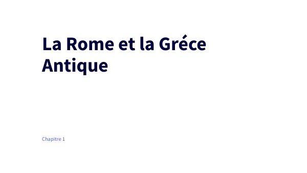 Cours Rome et Grece antique | Genially
