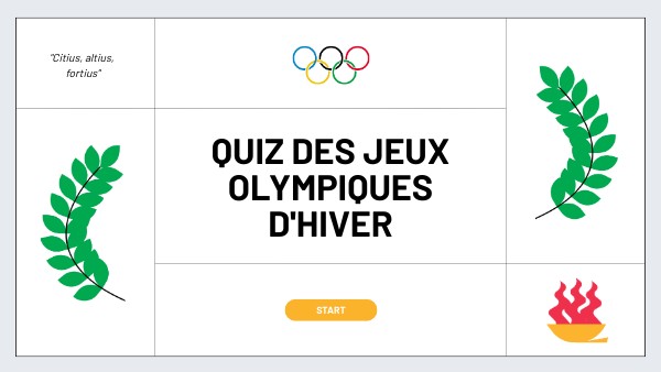 Quiz des jeux olympiques d'hiver | Genially