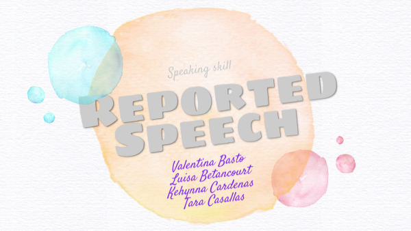 Reported Speech | Genially