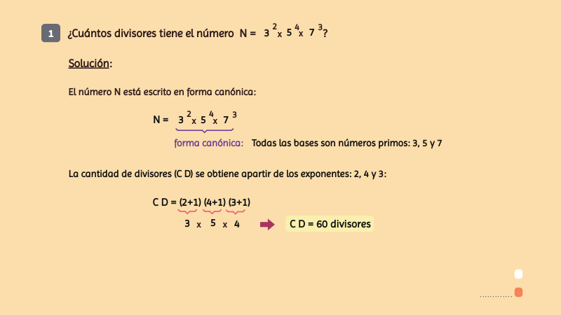Cantidad de divisores | Genially