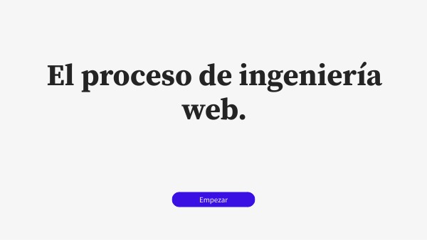2.3 Proceso de ingeniería web | Genially