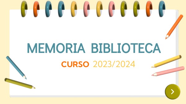 Memoria Biblioteca Escolar