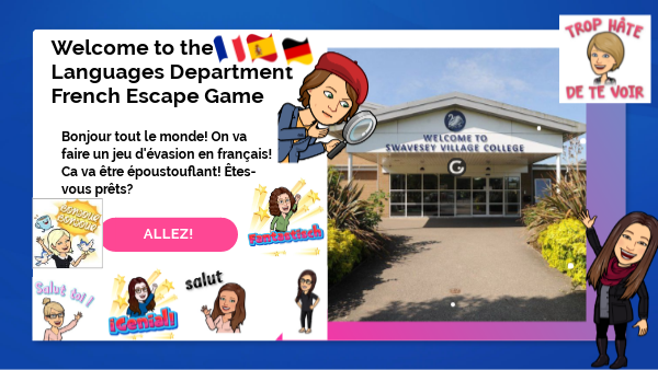 The Languages Department French Escape Game | Genially