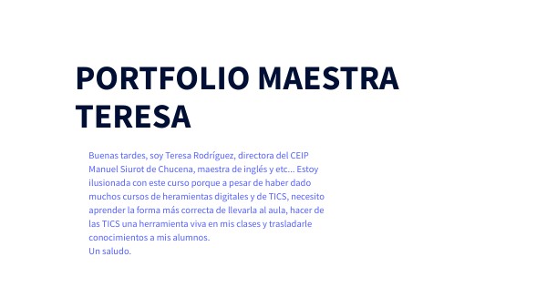 PORTFOLIO TERESA