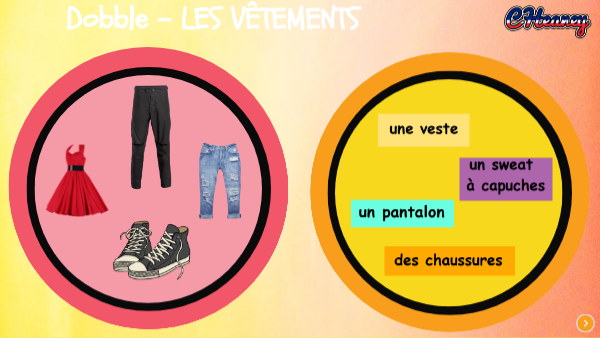 dobble LES VÊTEMENTS studio 2 vert Module 3