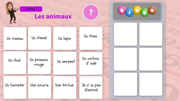 Bingo les animaux