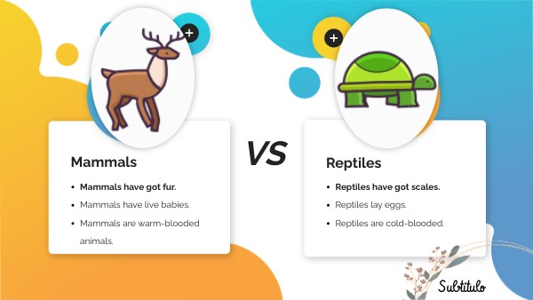 Mammals vs reptiles | Genially