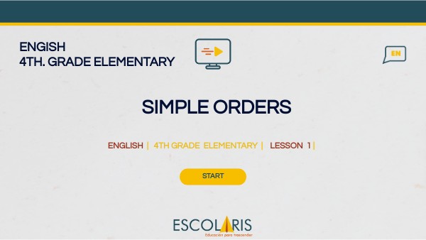 4TH. GRADE Elementary LESSON 01